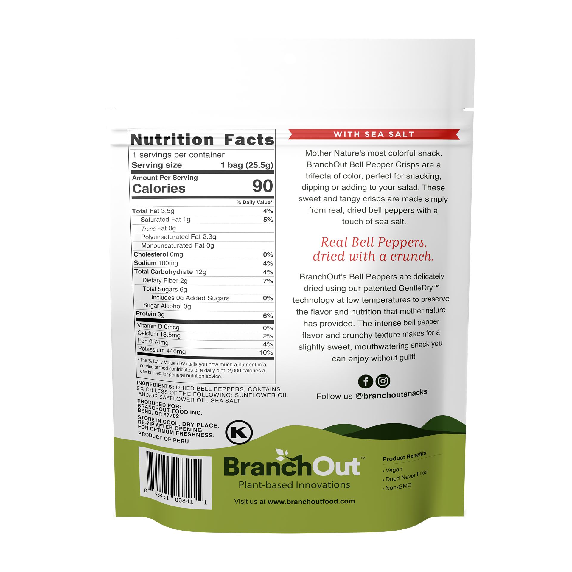 Bell Pepper Crisps - 8 bags – BranchOut Food