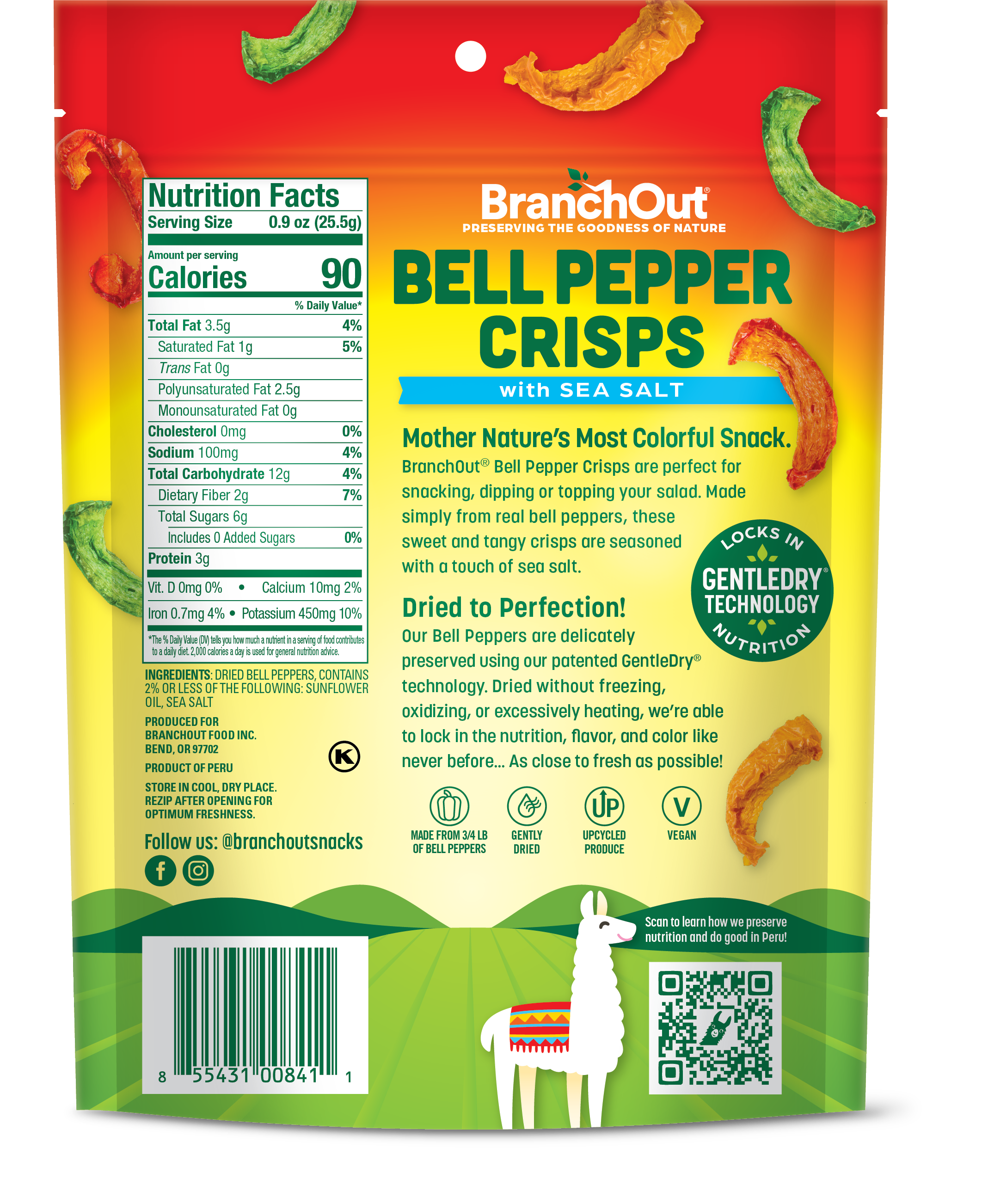 Bell Pepper Crisps – Crunchy Veggie Snack | BranchOut – BranchOut Food