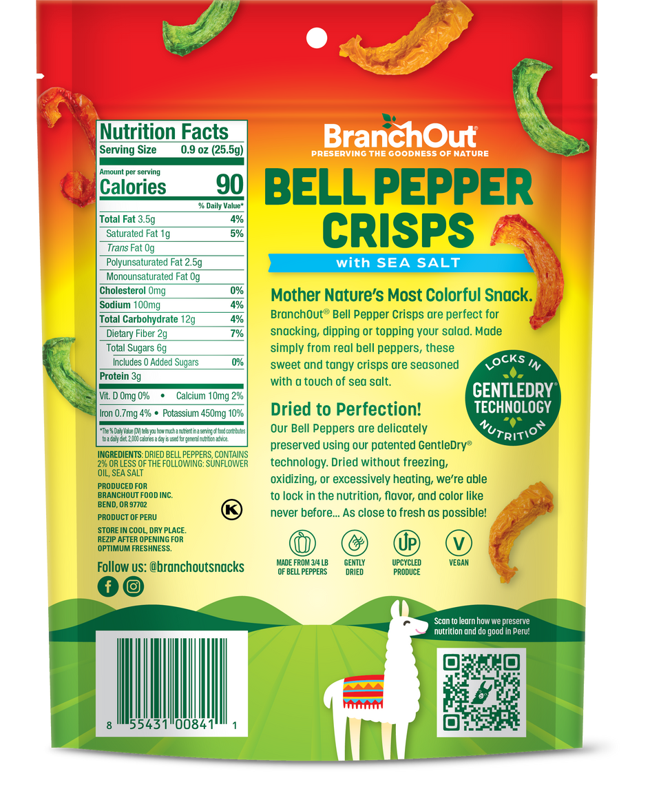 Bell Pepper Crisps – Crunchy Veggie Snack | BranchOut – BranchOut Food